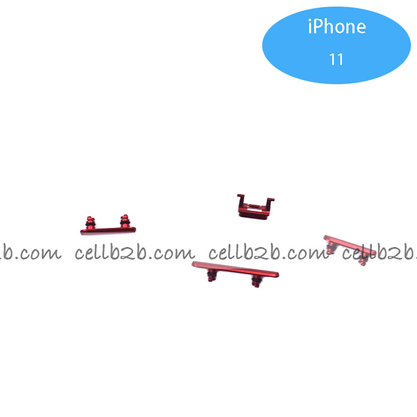 Set de Botones Lateral para iPhone 11 Rojo – CELLB2B